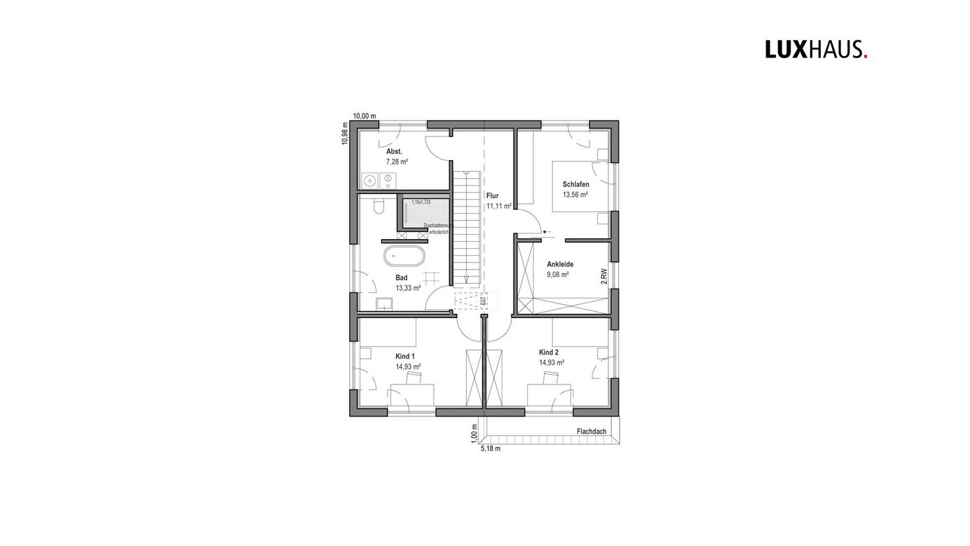 Satteldach Landhaus 171 von LUXHAUS in Holzbauweise