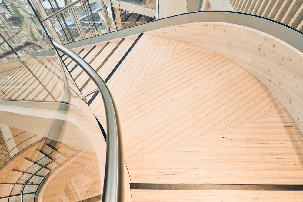 Bjergsted Financial Park: Hightech-Brettschichtholz-Konstruktion