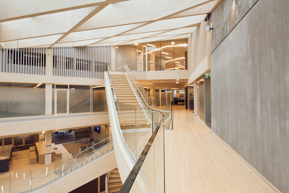 Bjergsted Financial Park: Hightech-Brettschichtholz-Konstruktion