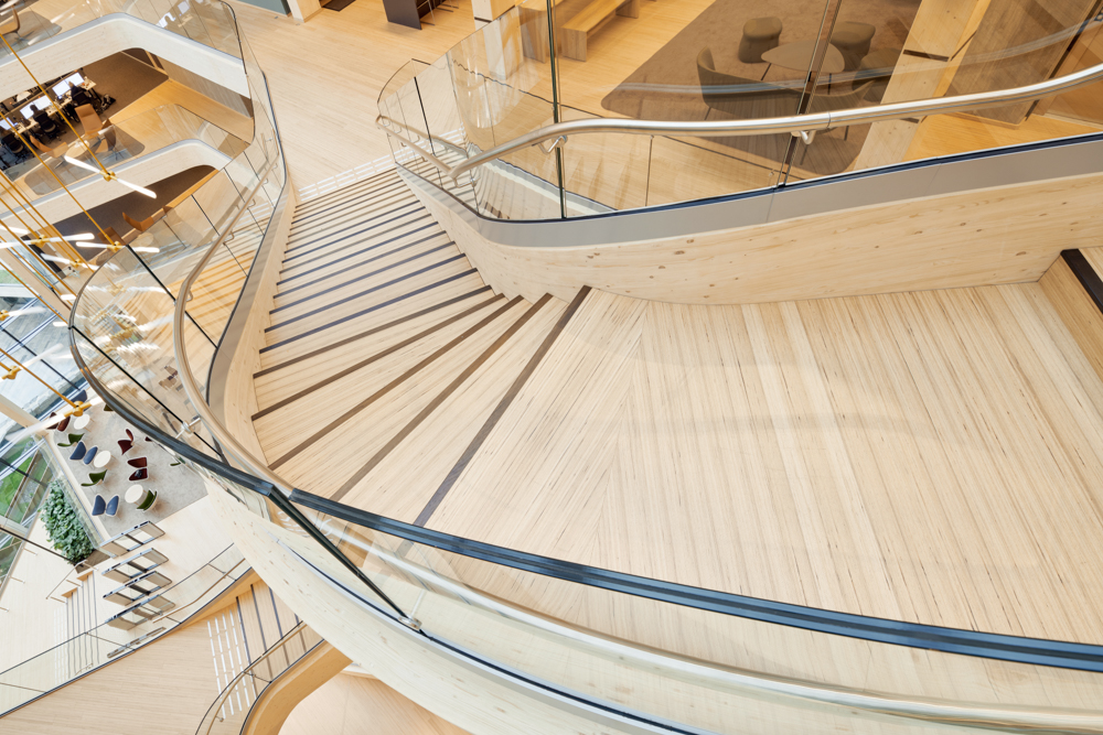 Bjergsted Financial Park: Hightech-Brettschichtholz-Konstruktion