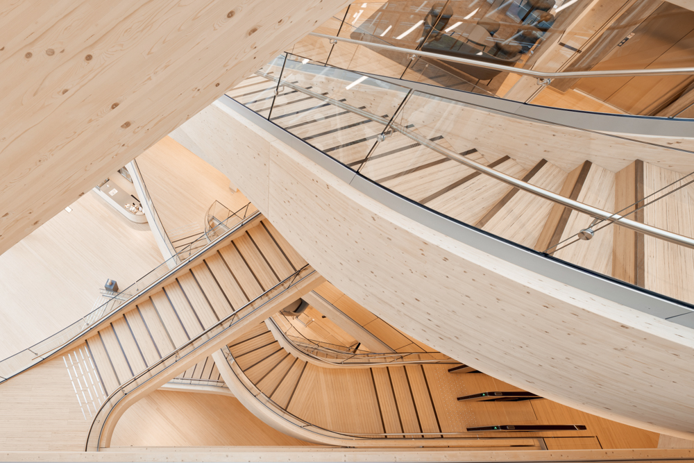 Bjergsted Financial Park: Hightech-Brettschichtholz-Konstruktion